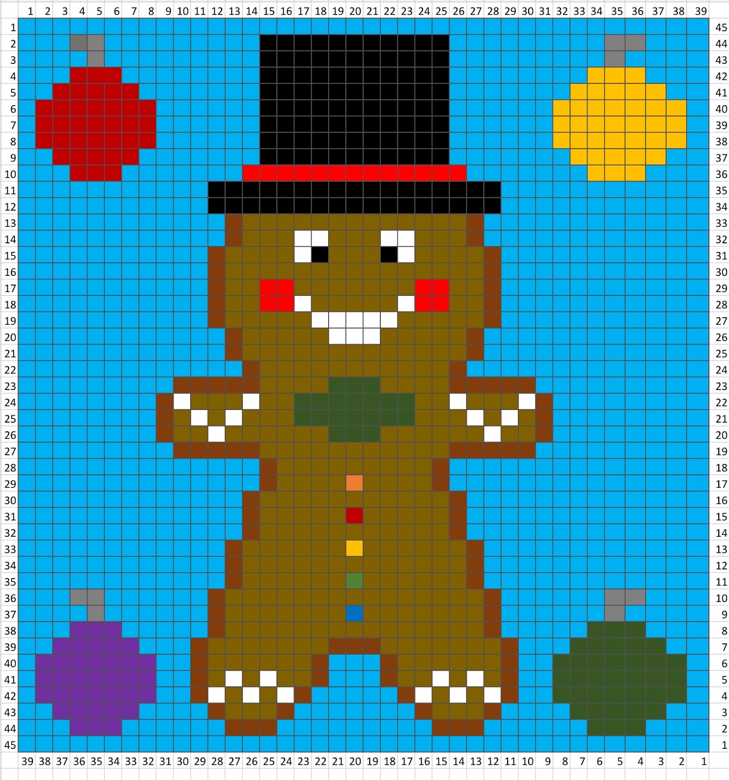 The Perfect Stitch...: Gingerbread Man Pixel Graph...