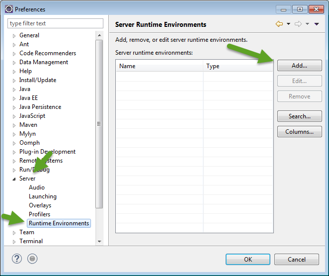 Dimensi TutupBotol: Konekin Java EE Eclipse ke Tomcat Server