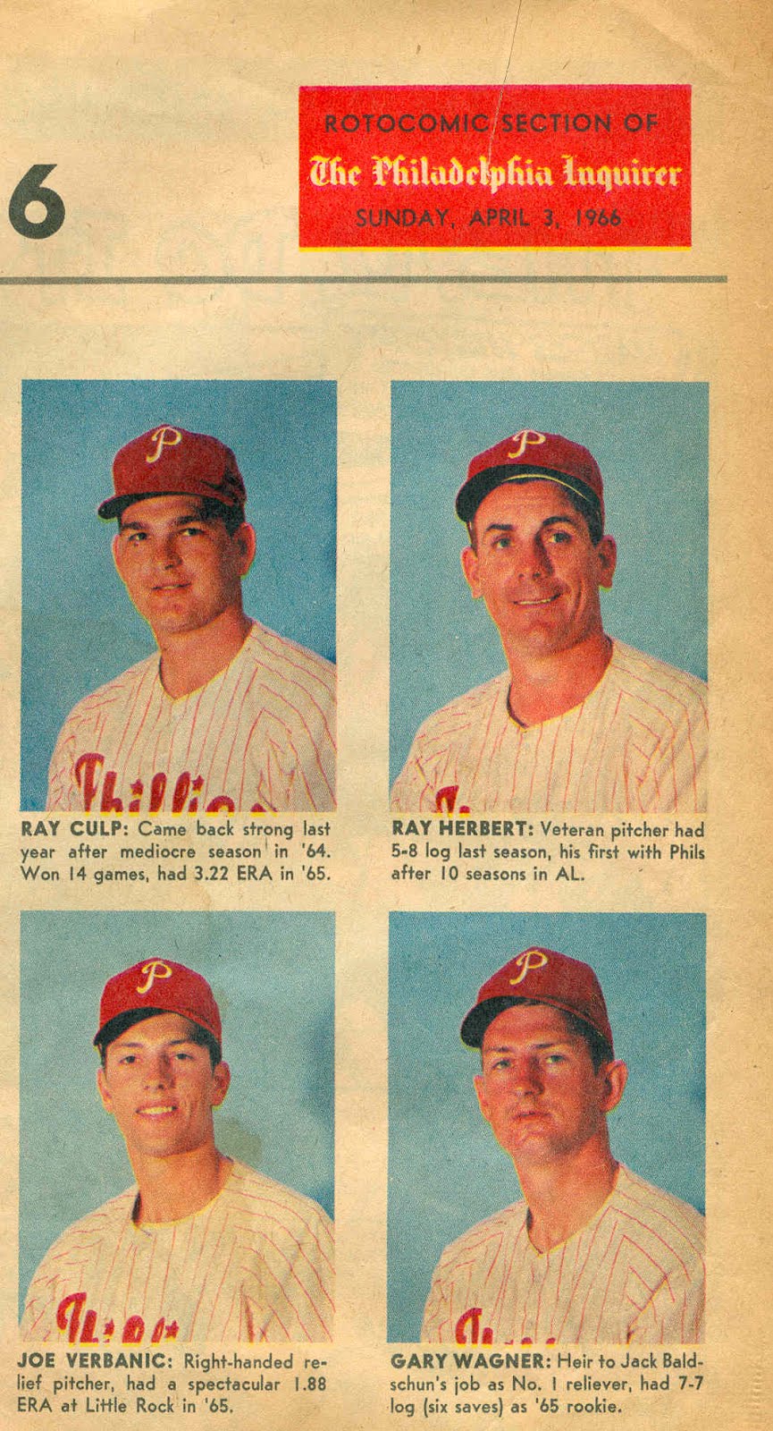 1960s Baseball: 1966 Philadelphia Phillies