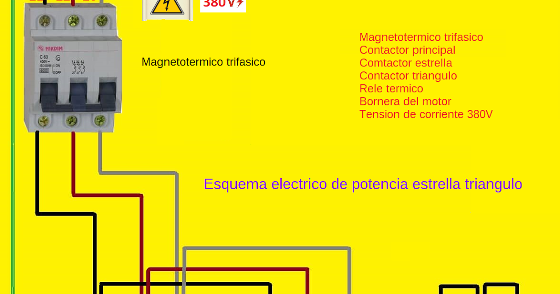 Esquemas eléctricos: Esquema eléctrico de potencia estrella triangulo y ...
