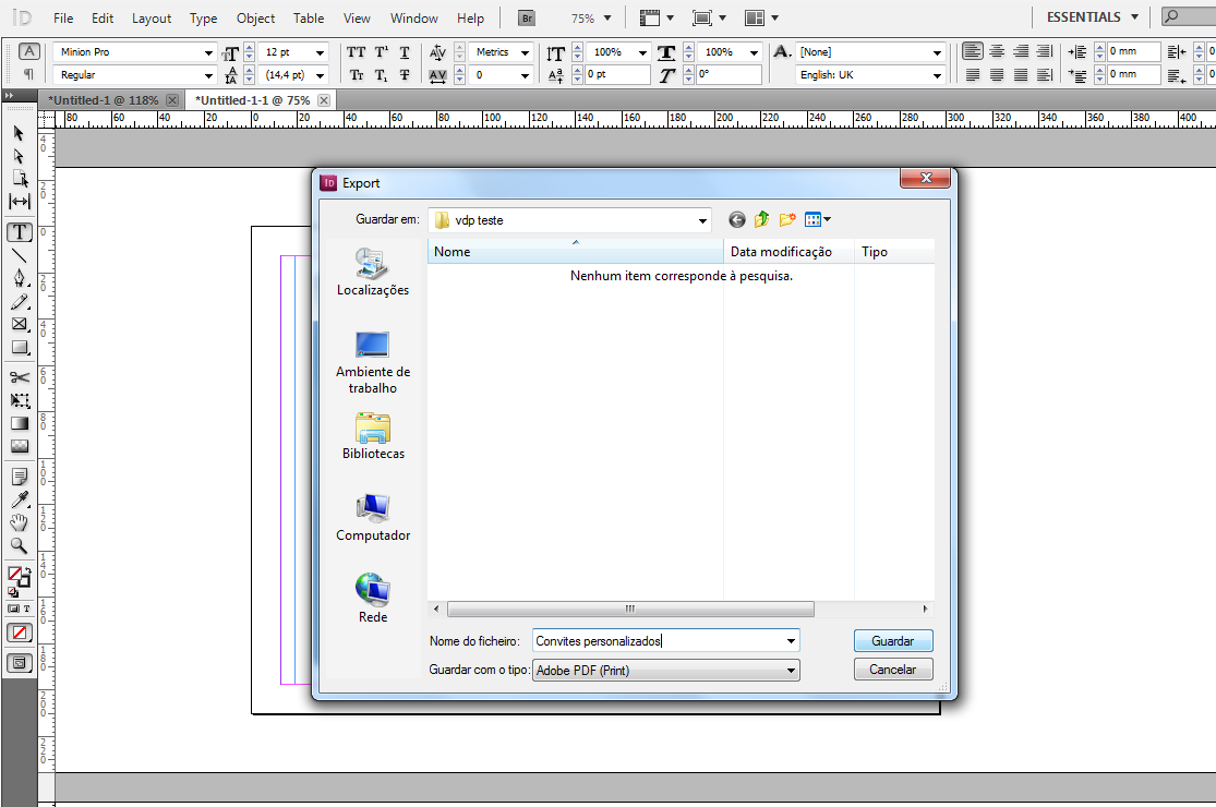 Variable Data Printing: Tutorial Dados Variáveis InDesign