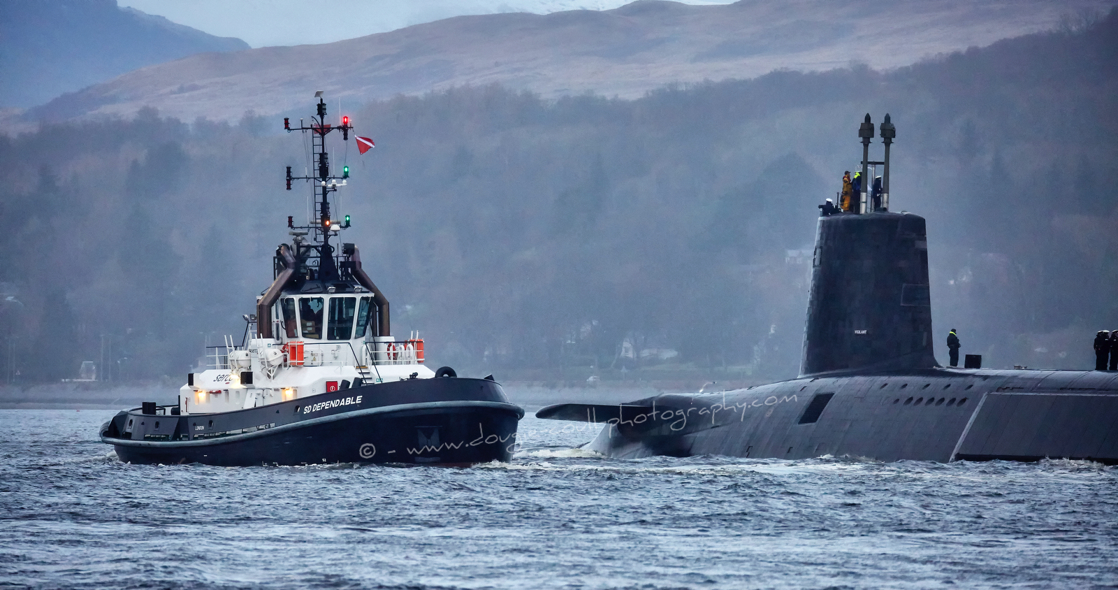 Dougie Coull Photography: HMS Vigilant returns to Faslane Naval Base