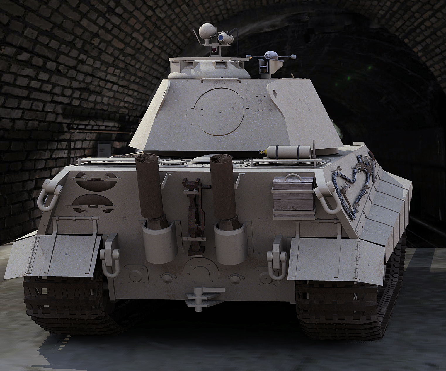 SketchUP Power 草圖力量: E50 105mm gun with the Extended Turret and X7 Anti ...