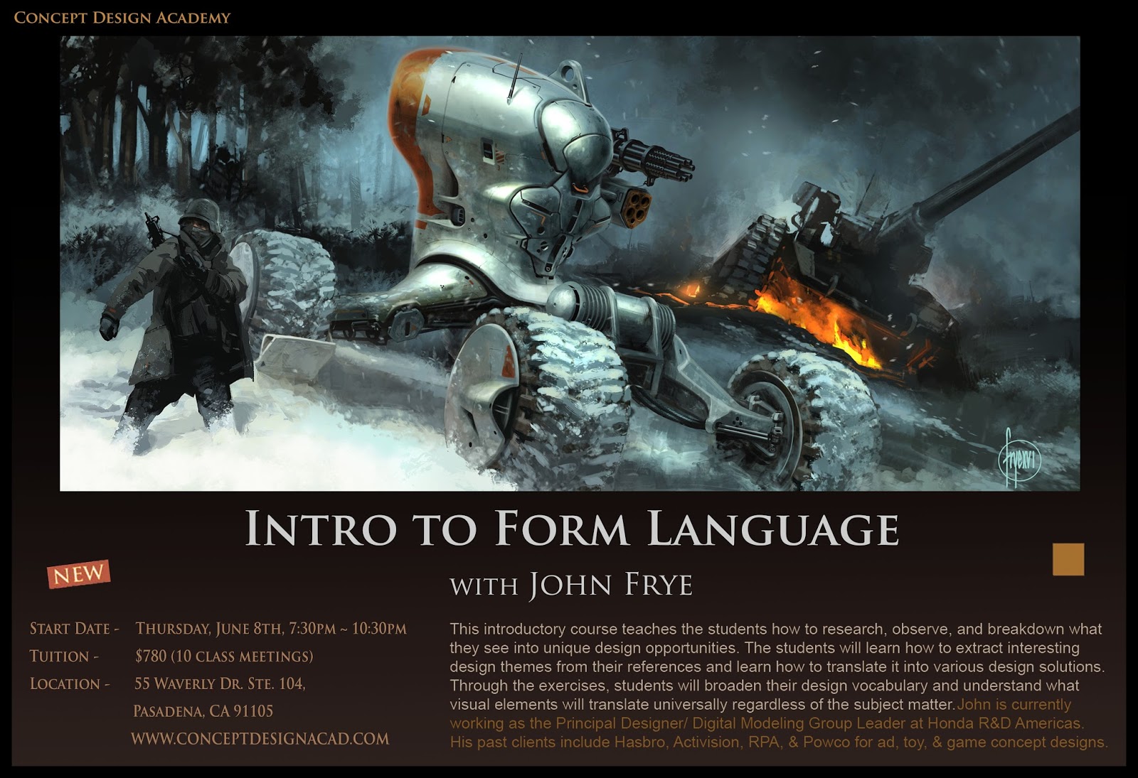 Concept Design Academy: "Intro to Form Language" with John Frye~!!!