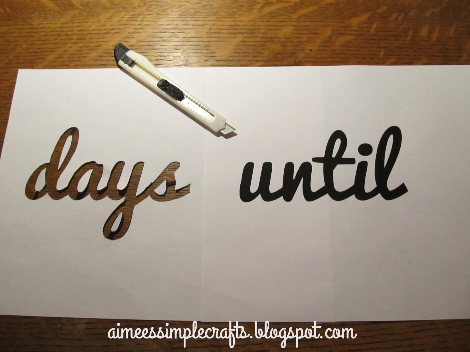 "Days Until" Chalkboard