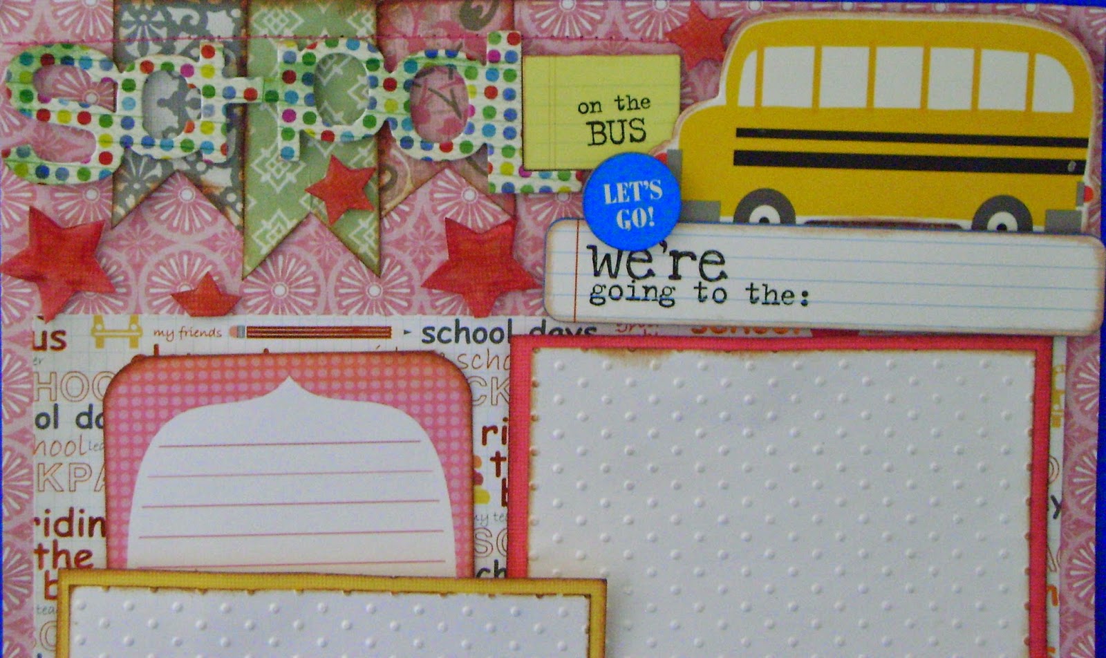 School Field Trip Scrapbook Layout (Girl)