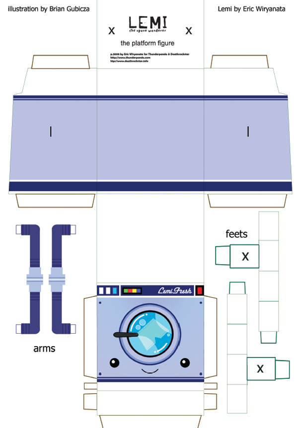 Kawaii Like Me: Paper toy kawaii - Machines à Laver