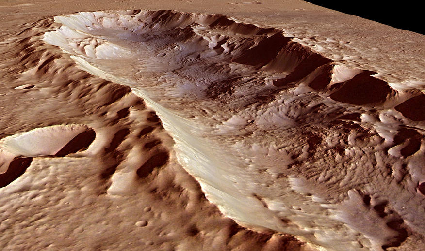 Solar System Watch: Rare elongated crater on Mars