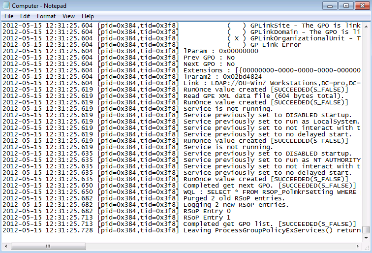 Terry L@u's blog: Enable logging and tracing for Group Policy Preference