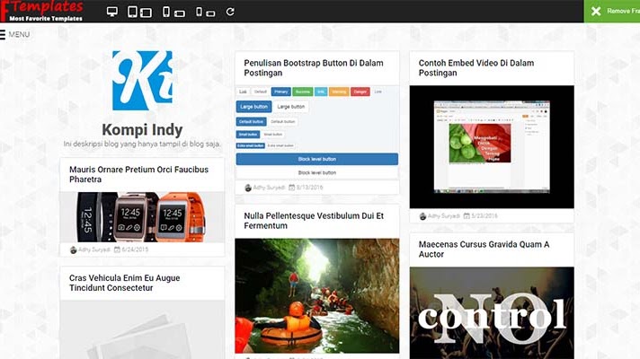 Membuat Halaman Demo Template Di Blogger Dengan Responsive Tool