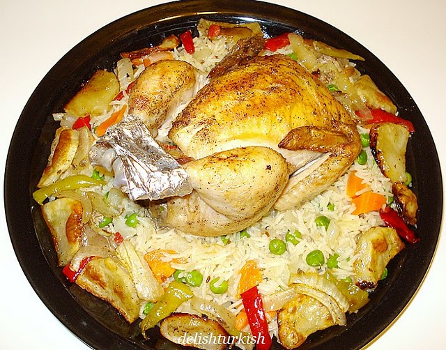 Delicious Turkish Food Recipes: Roast Chicken with Potatoes (Firinda ...