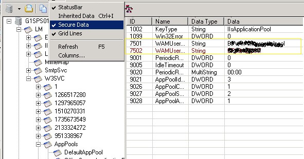 Sharepoint Sql Server How To Retrieve Iis Application Pool Passwords In Sharepoint