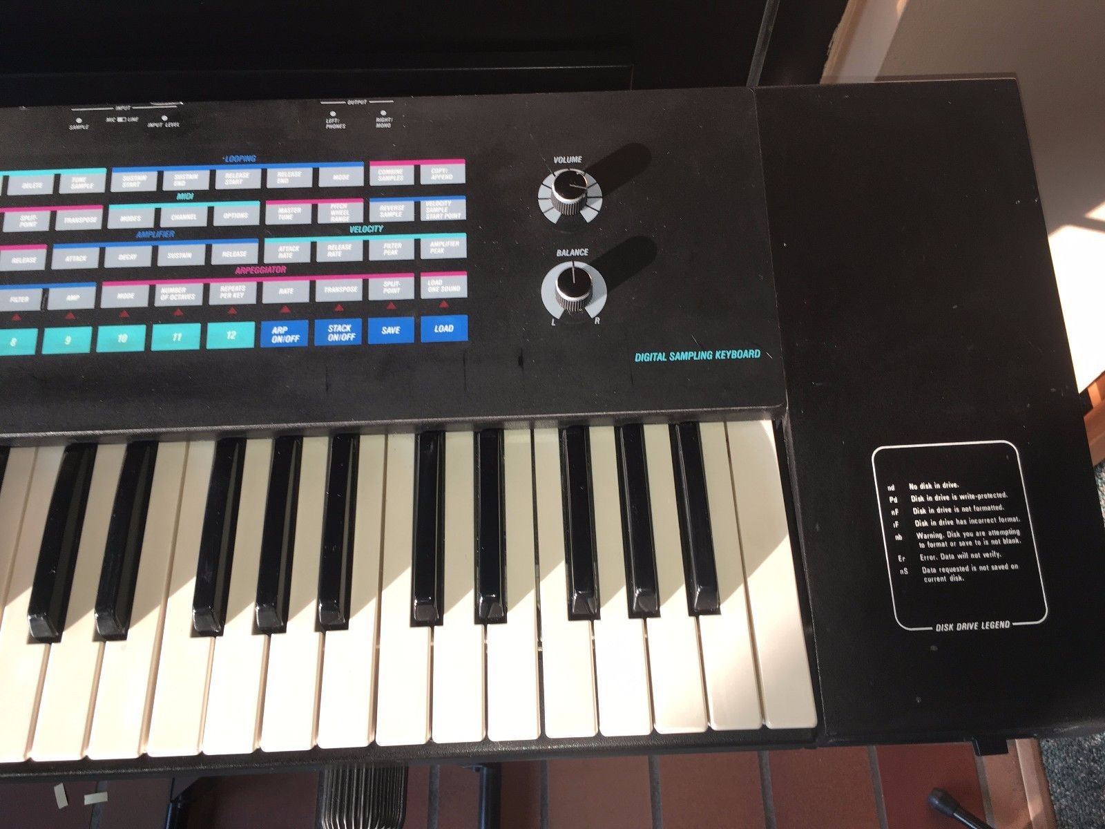 MATRIXSYNTH: Sequential Circuits Prophet 2000 Keyboard Sampler SN 01909