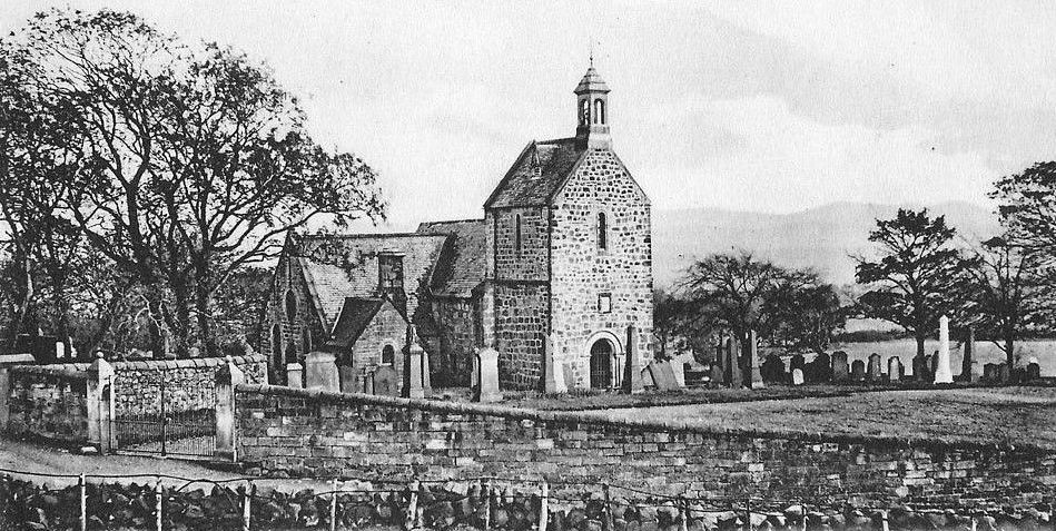 Tour Scotland: Old Photograph Parish Church Uphall West Lothian Scotland