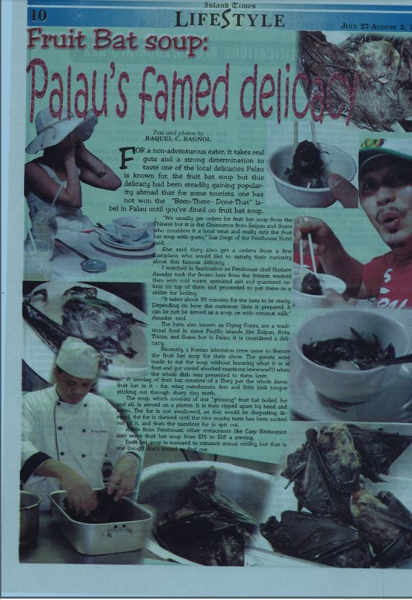 (mis) adventures at the Rainbow's End: Fruit Bat soup: Palau’s famed ...