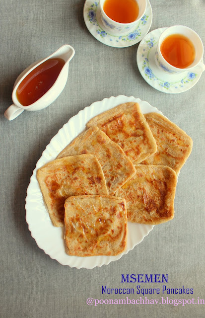 Annapurna: Msemen - Moroccan Square Pancake Recipe