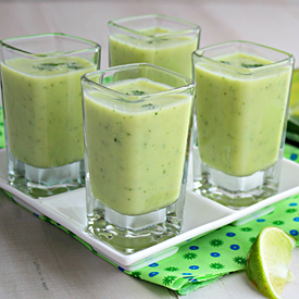 Kitchen Simmer: Chilled Avocado and Cucumber Soup Shooter