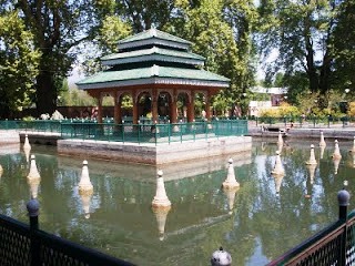 CHINAR SHADE : DARA SHIKOH GARDEN OF BIJBEHARA , KASHMIR..