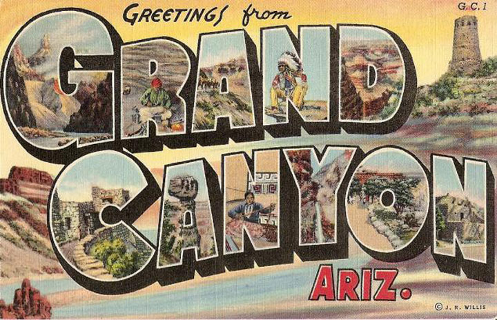 Midnight Pine: Vintage Vacation Postcards