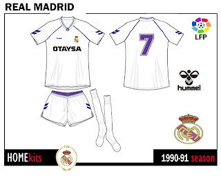 Ionut Football Kits: Real Madrid home kit 1990-91