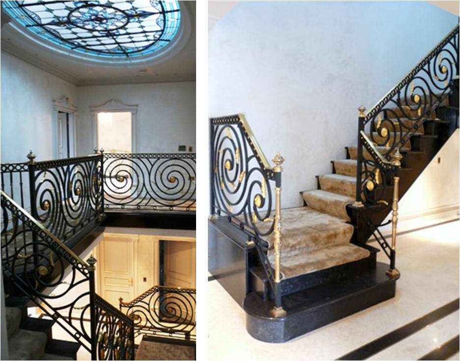 DESIGNER LAURA MCCREE: 23CT GOLD LEAF COMPLETE TO WROUGHT IRON STAIRS ...