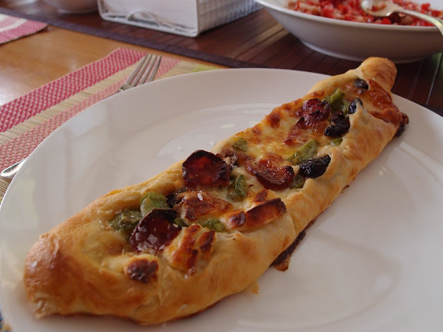 Milk and Honey: Cheese Sausage and Olive Pide Pies