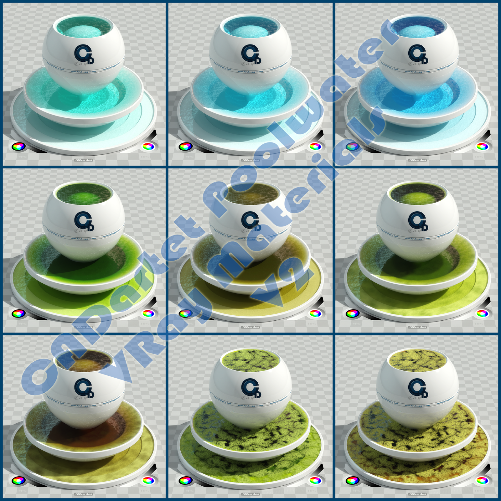 CADartet: CADartet Vray and Mental Ray Pool Water Materials v2 for 3DS Max