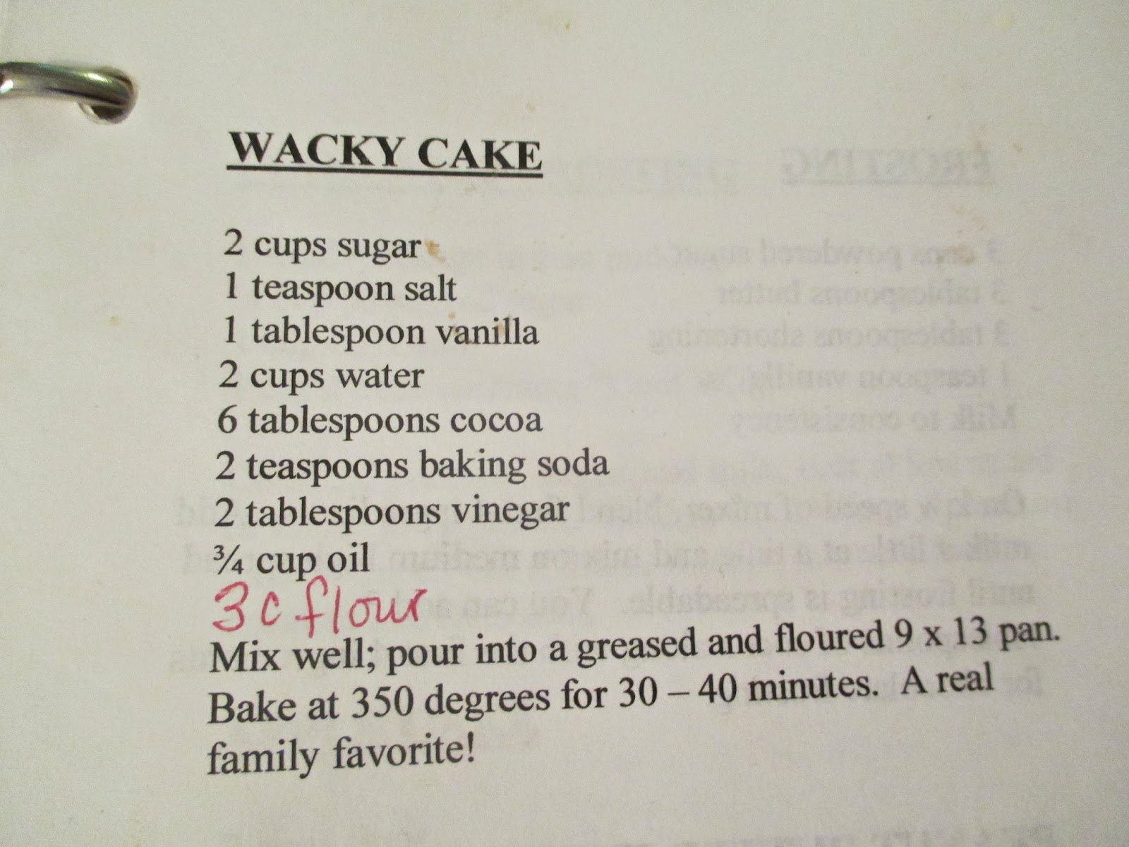 The Good, the Bad, and the Quirky: Wacky Cake with Creamy White Frosting