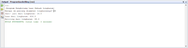 Program Menghitung Luas dan Keliling Sebuah Lingkaran Java Netbeans ...
