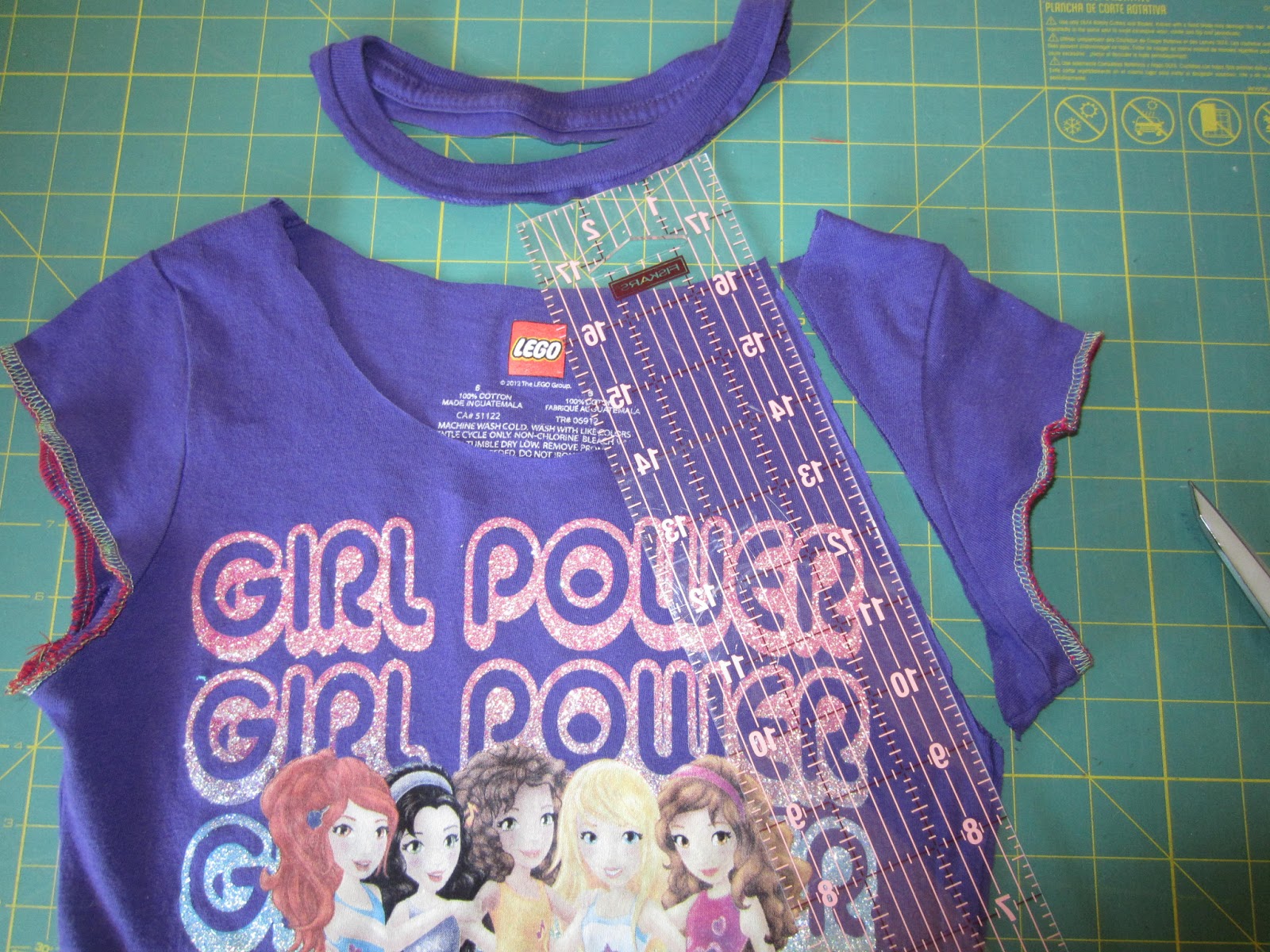 handmade dress haven: Rainbow Upcycle Lego Dress - a tutorial (part B)