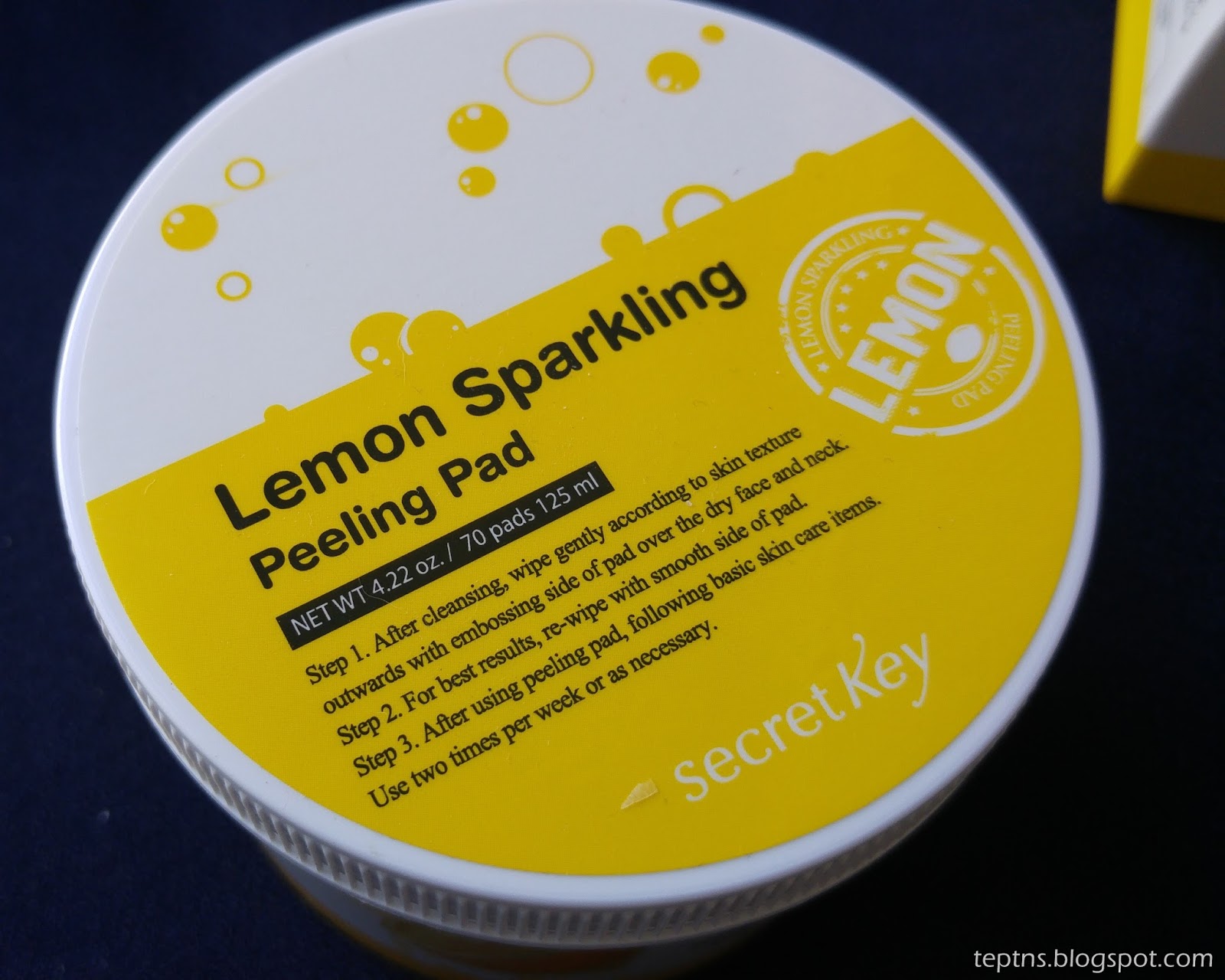 Secret Key Lemon Sparkling Peeling Pad Review - Tep Tries New Stuff