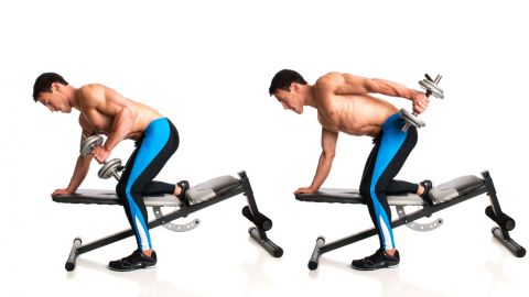 Latihan Otot Tricep: Dumbbell Tricep Kickback