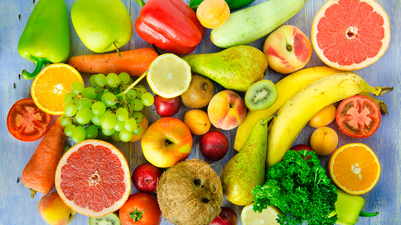 LAS FRUTAS Y VERDURAS POR COLORES