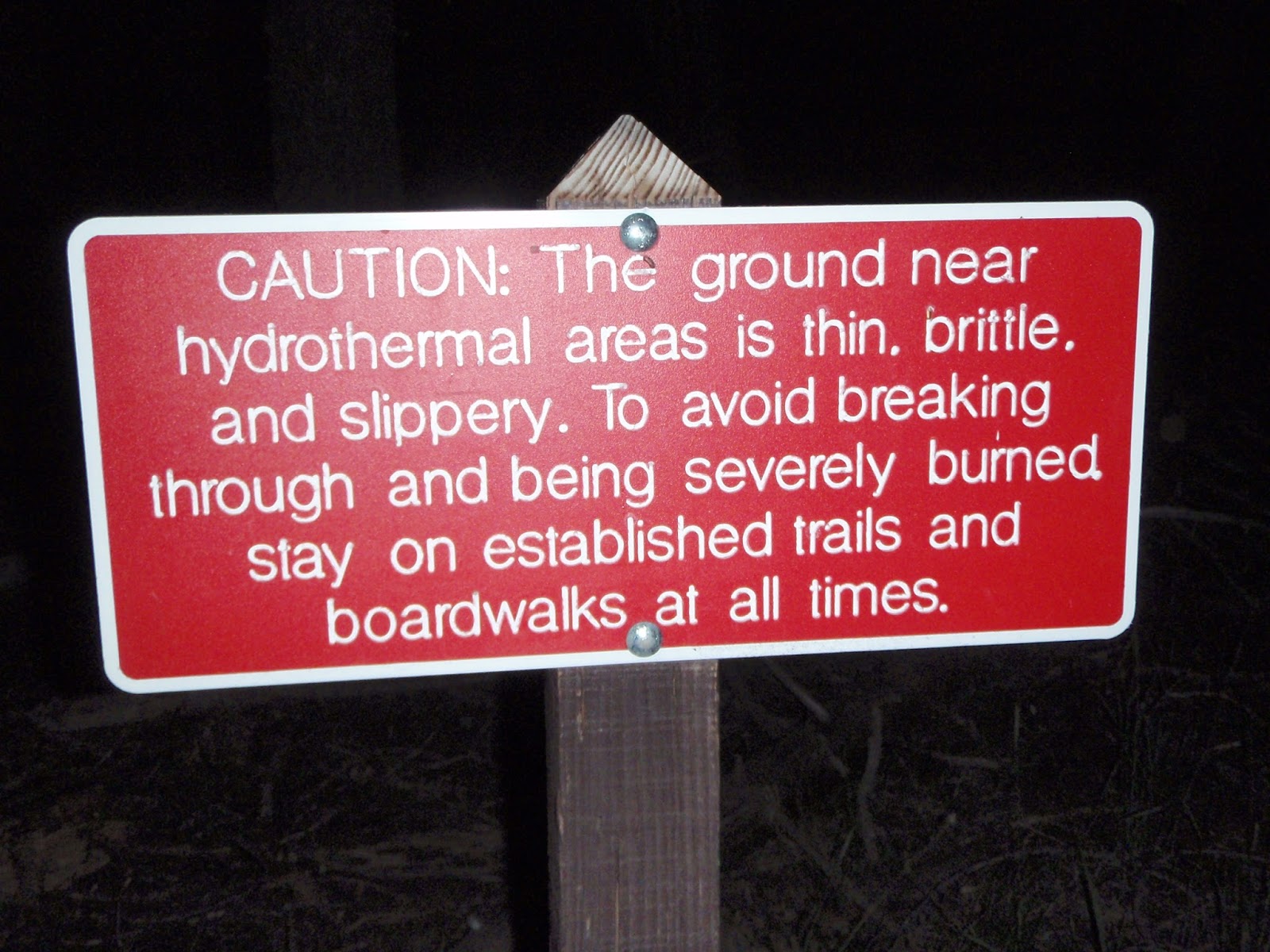Hiking Warning Signs