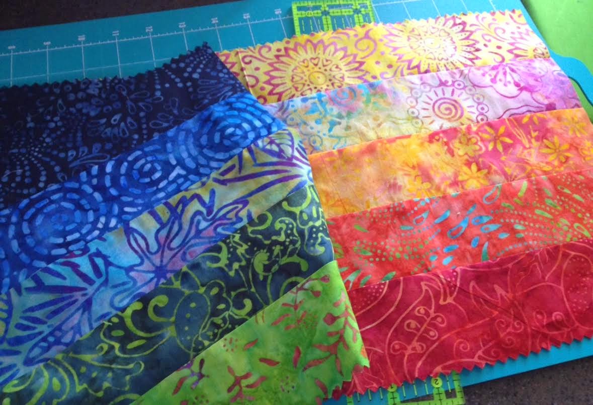 Kathleen Taylor's Dakota Dreams: Batik Jelly Roll Lap Quilt Top- Part 1