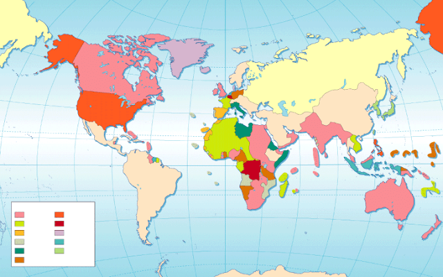 SOCIAIS4: COLONIALISMO: MAPA IMPERIOS COLONIAIS