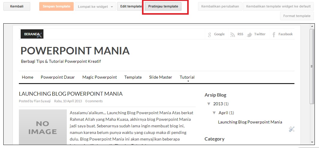 Tampilan Baru Edit HTML Blogger 2013 | Fian Syauqi