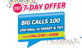 Smart Big Calls 100 offer 200 minutes calls valid for 7 days