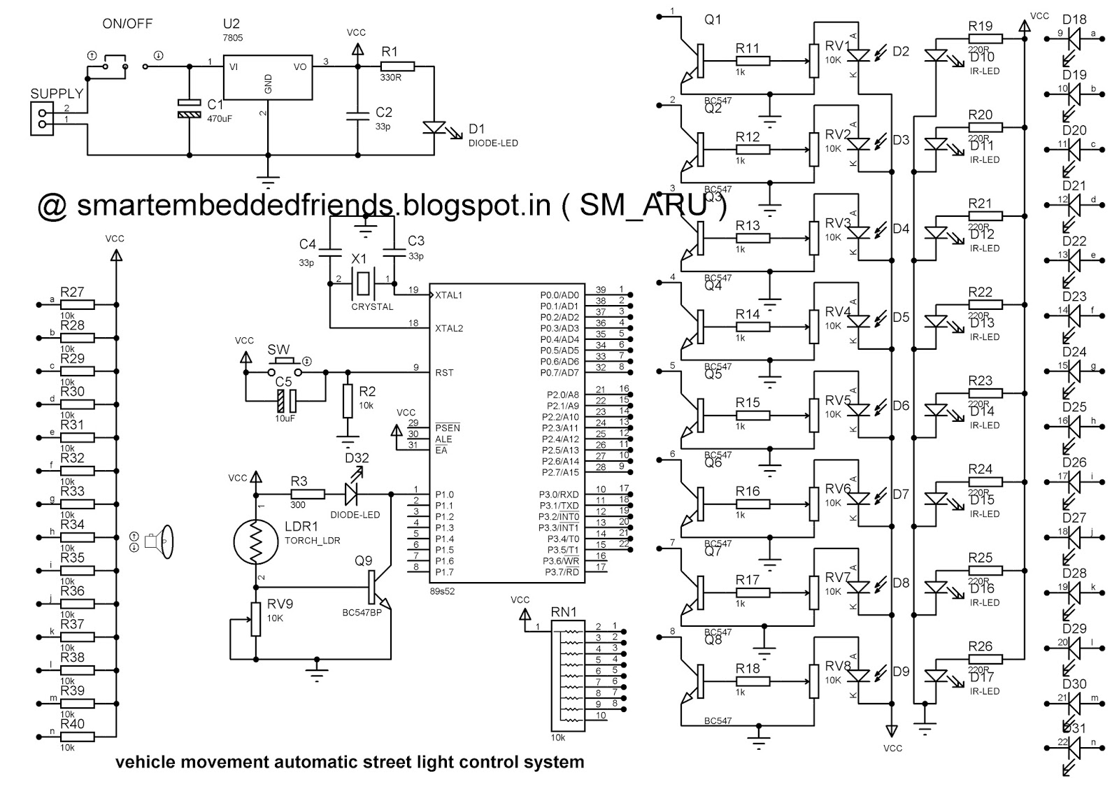 Shri Embedded Projects: Vehicle movement street light system Project