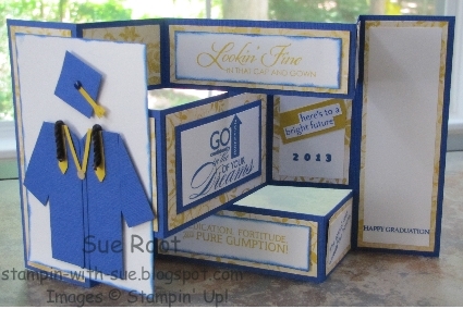 Stampin' With Sue: Graduation Tri-fold Shutter Card