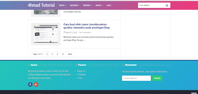 Cara Membuat Gradient Color Pada Footer Template | Haru Media
