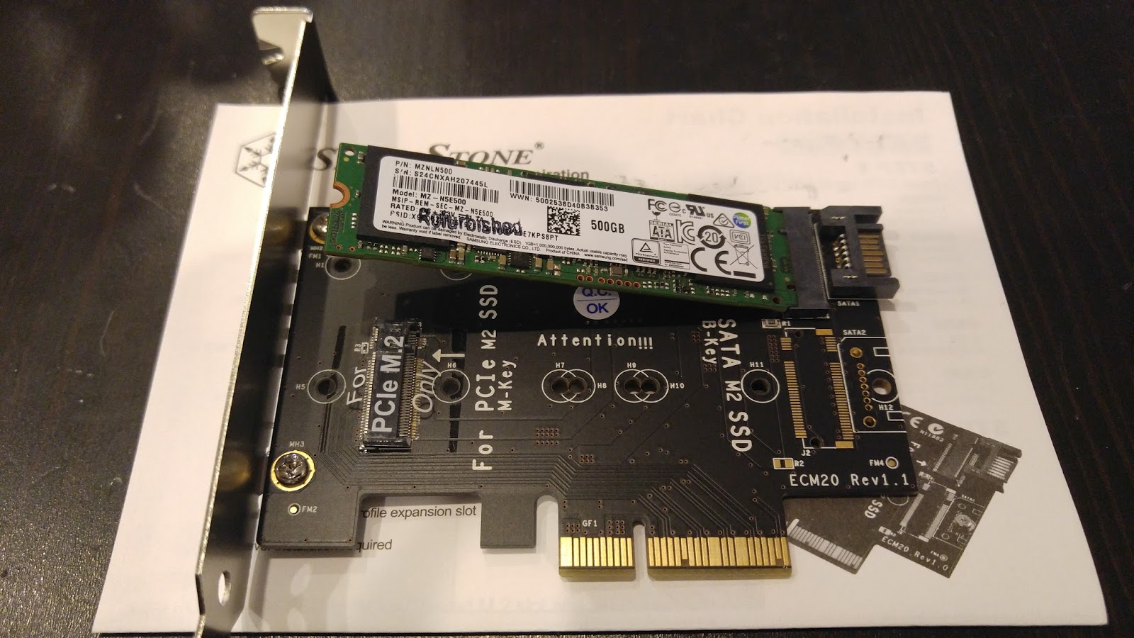 arielsanchezmora: M.2 SSDs in PCIe slots, with "SilverStone Dual M2 to ...