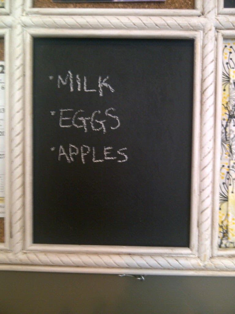 Brick Home Love: Our Kitchen Message Board