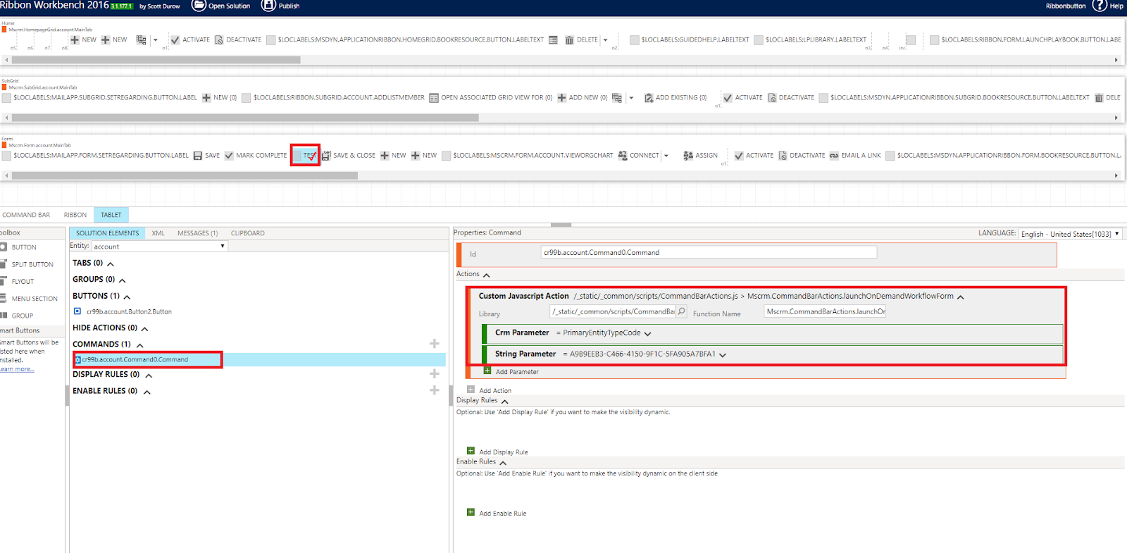 MICROSOFT DYNAMICS 365: Run workflow on ribbon button in Dynamics CRM