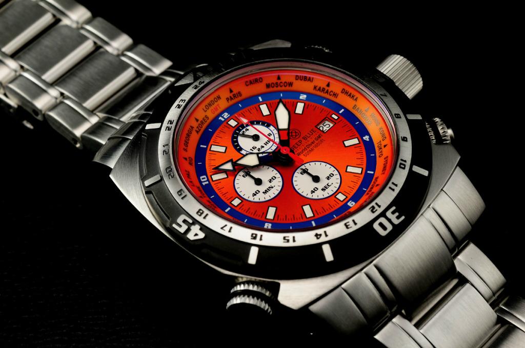 OceanicTime: DEEP BLUE World Diver GMT