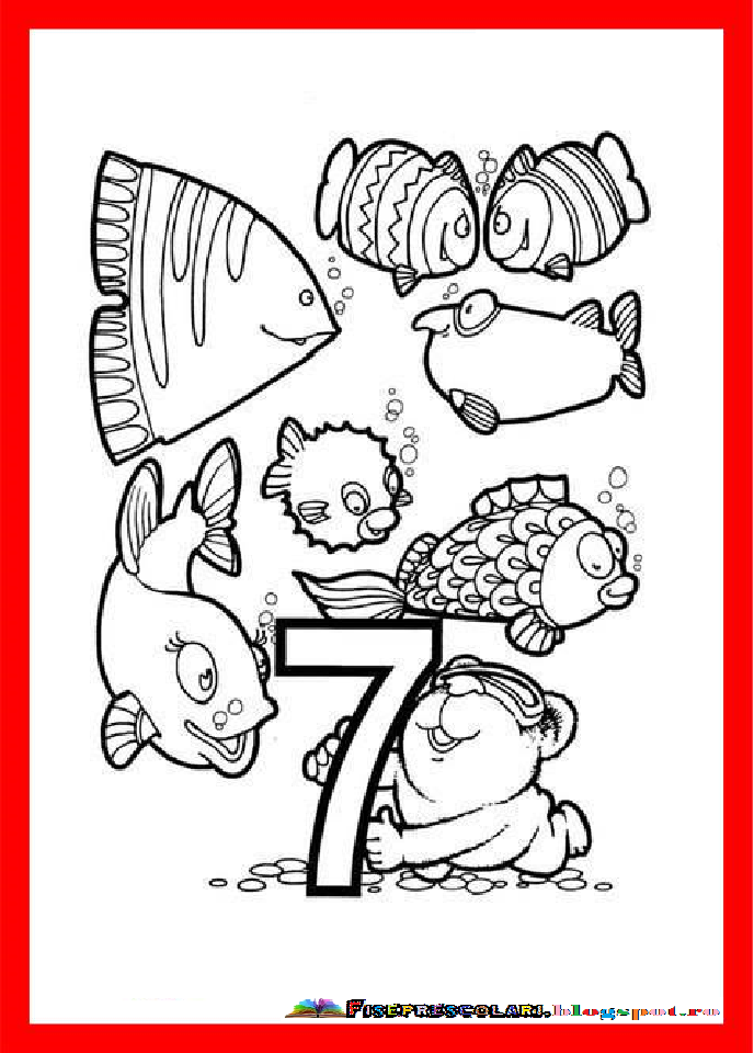 PLANSE de colorat cu CIFRE si numere de la 1 la 10 / Cifre de colorat ...