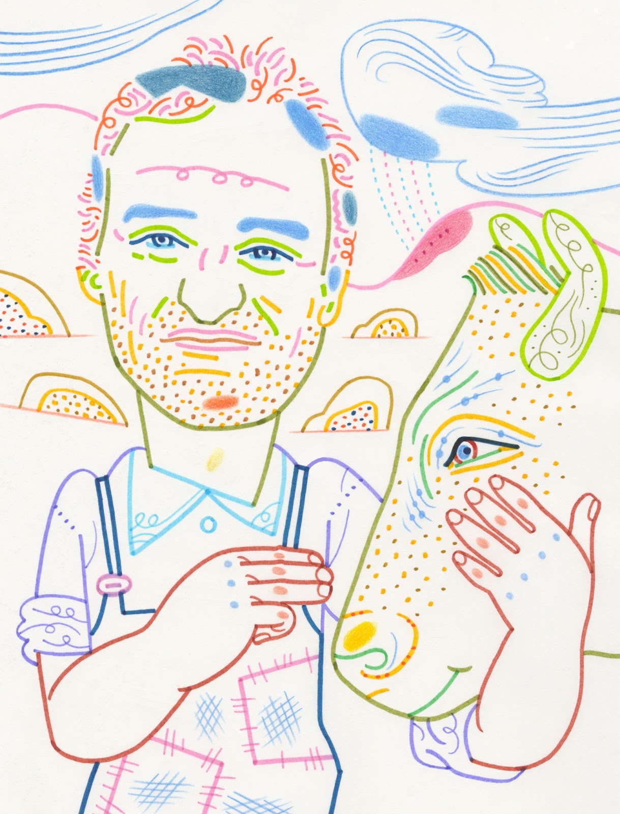 Alain Corbel illustration: Portraits - Magazine "Défis Sud"