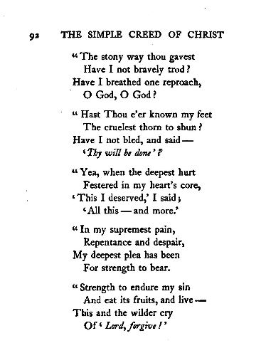 “The Simple Creed of Christ” | Ella Higginson