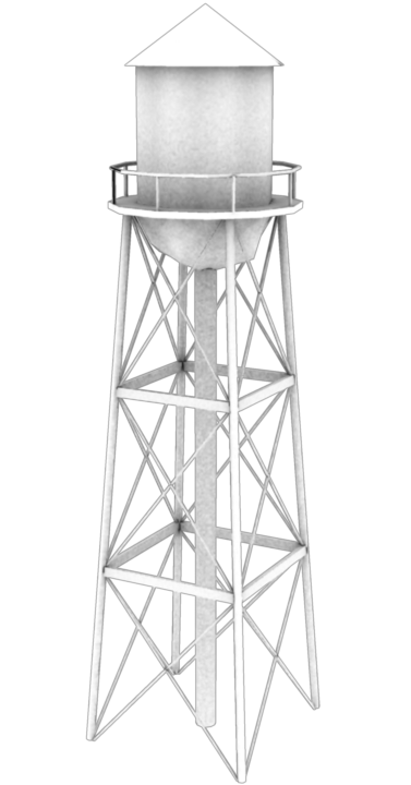 Game Art Blog: Water Tower Model Done